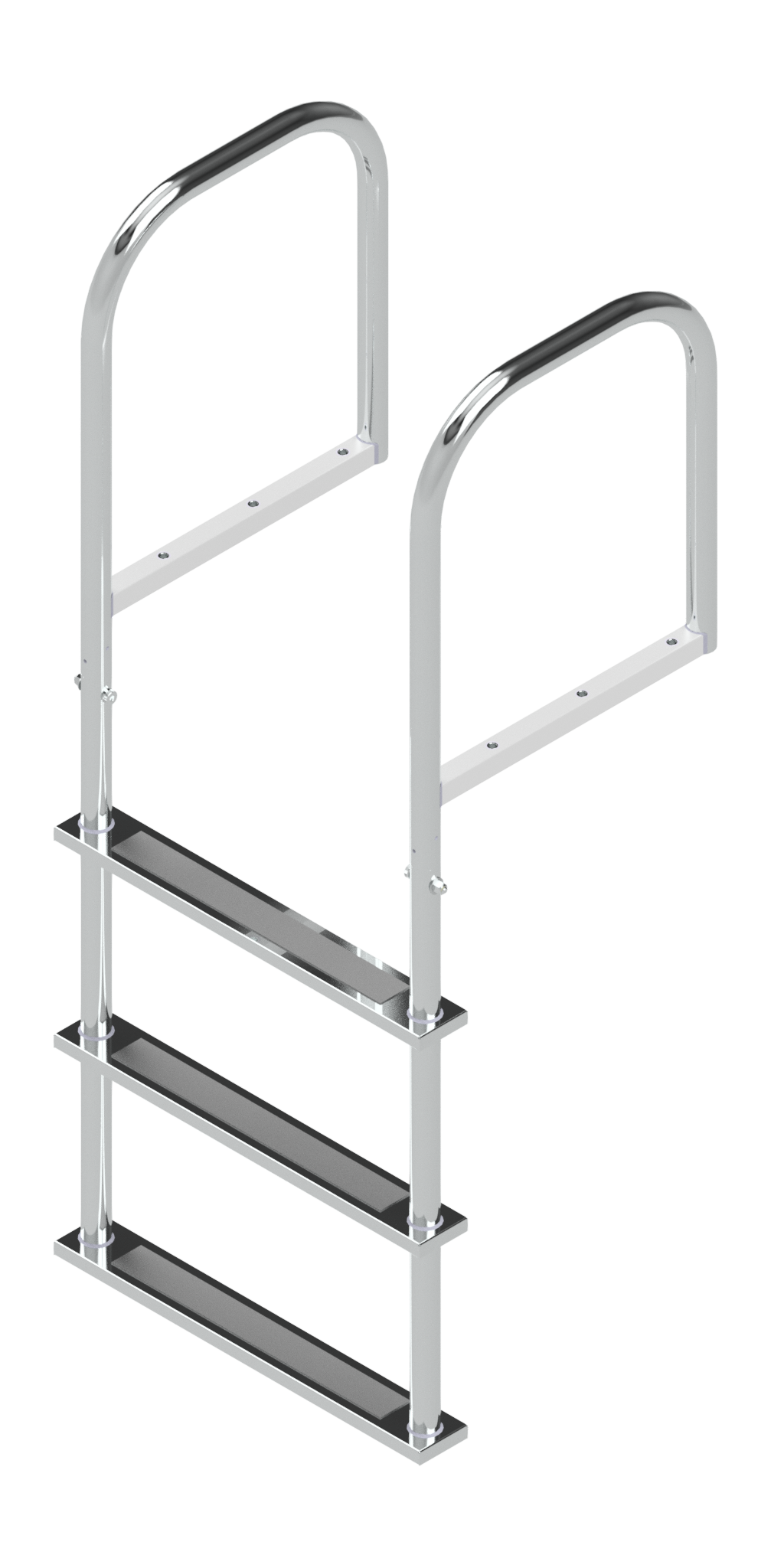 L-1100-LB Three-Step Stainless Steel Dock Ladder, Topside Mount - 18.5 ...